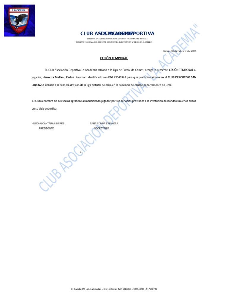 Cesion Temporal | PDF