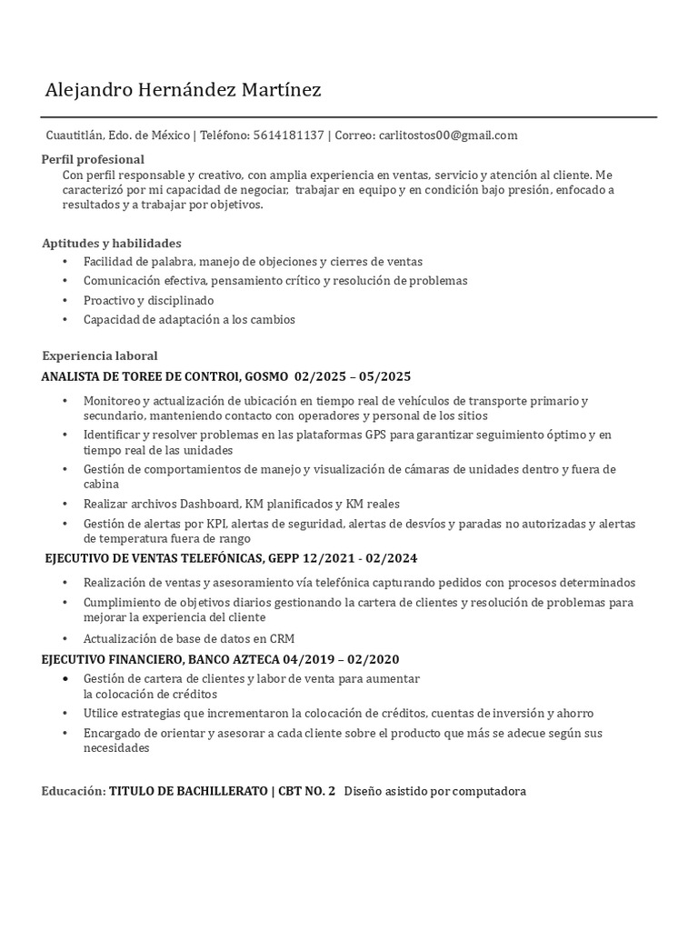 CV Alejandro HDZ 052025 | PDF