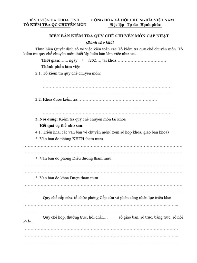 BM - KHTH.06.03 Bien Ban Kiem Tra Khoi LS | PDF