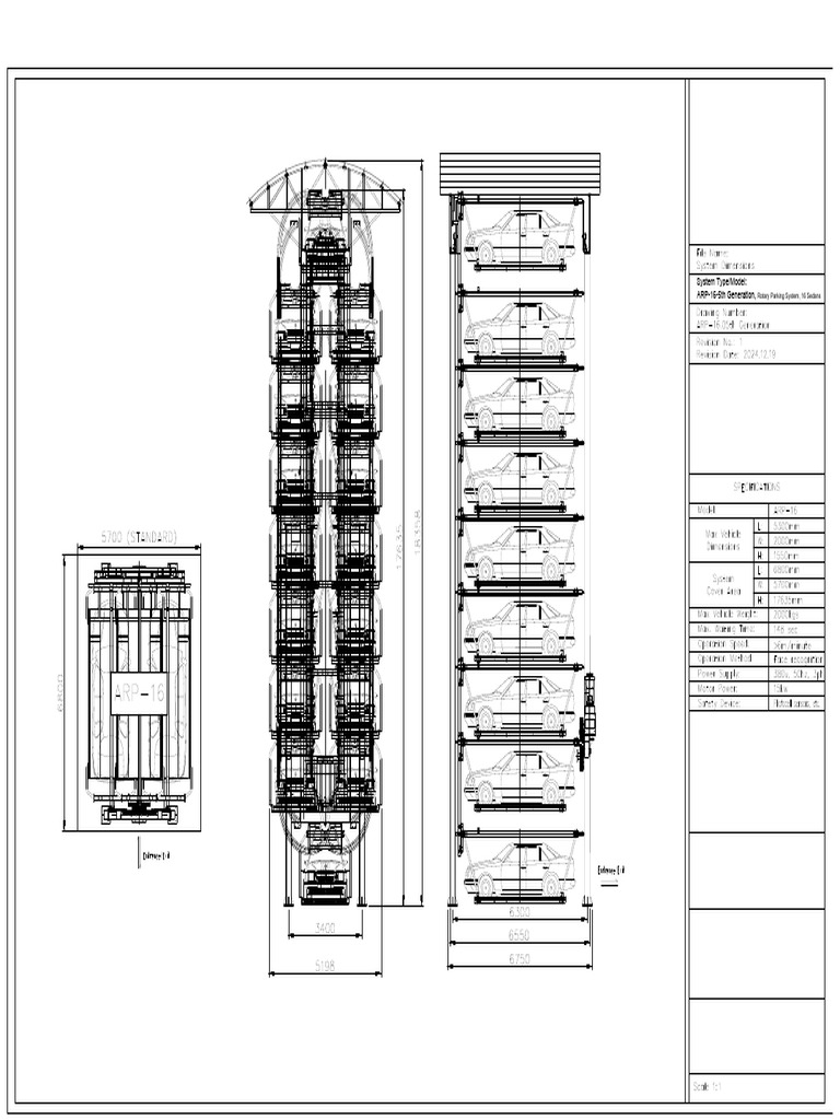 MHE Rotary Parking System For 16 Sedans-Layout 1 | PDF