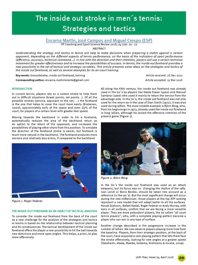 2018 Martin Campos Crespo The Inside Out Forehand ITF CSSR 74 | PDF | Roger Federer