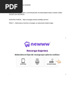 Manual de Recarga Newww | PDF | Aplicación movil | Contraseña