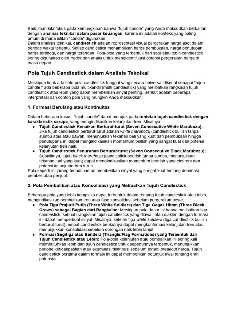 Pola Tujuh Candlestick dalam Trading | PDF