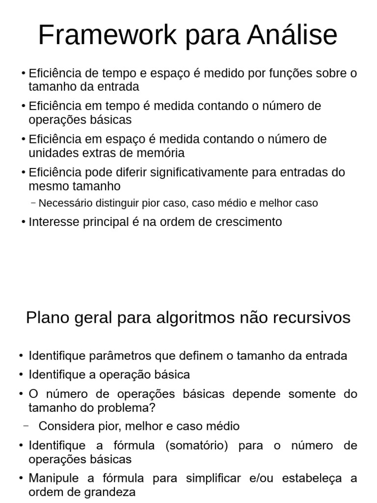 Aula02 AnaliseNaoRecursivos | PDF