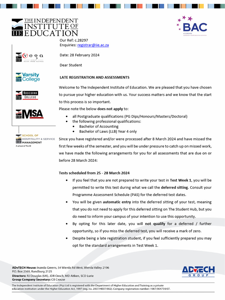 Letters - Assessments1710339321253 | PDF | Bachelor's Degree | Vocational Education