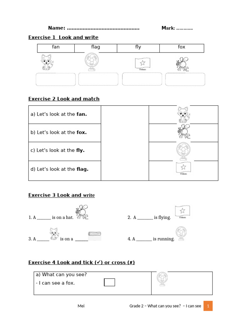 Unit 5 - Grade 2 - What Can You See | PDF