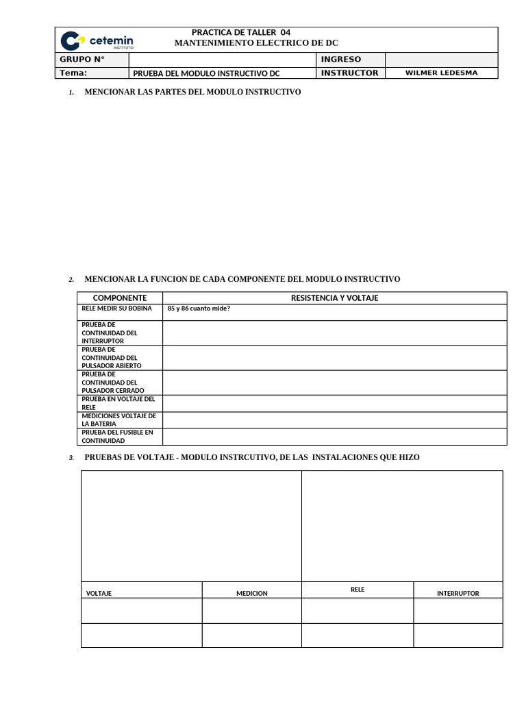 GUIA PRACTICA SISTEMAS DE LUCES Lab | PDF