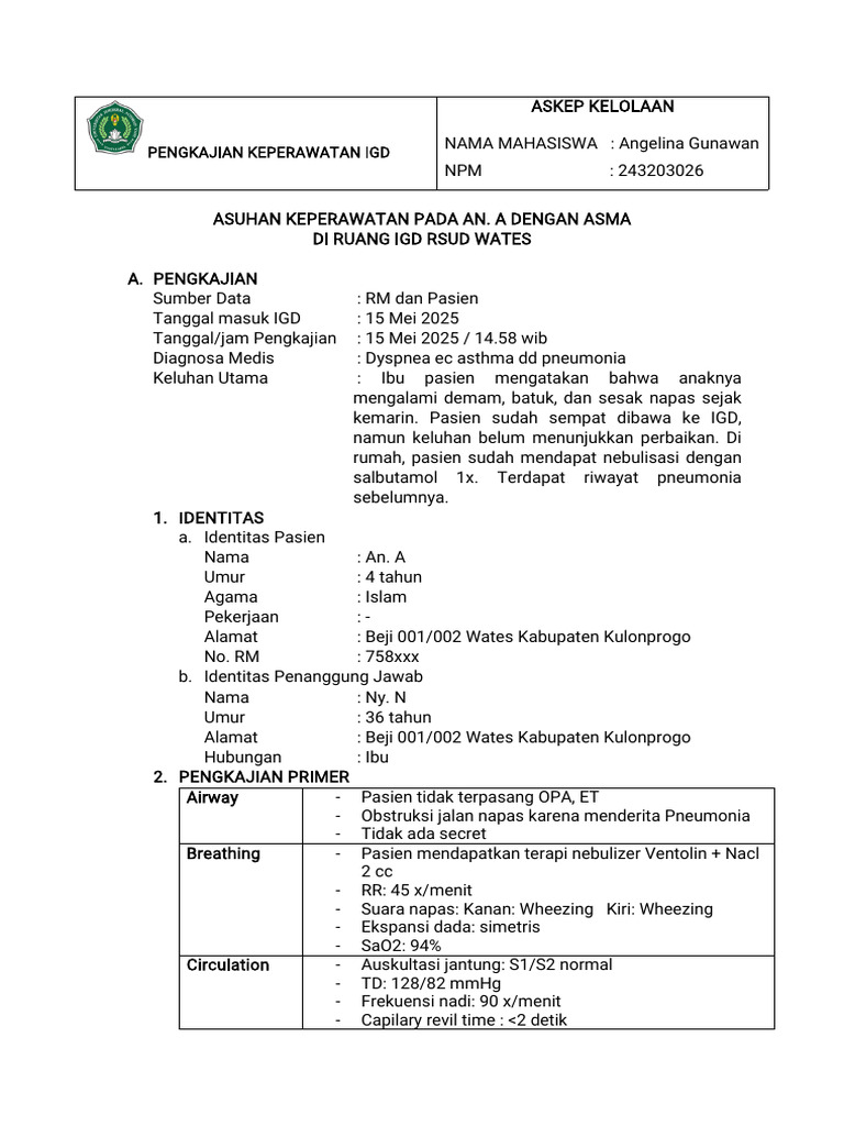 Askep Asma Angel | PDF