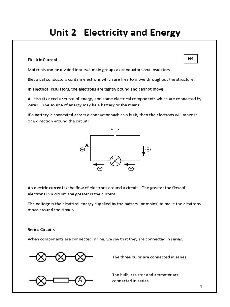 Understanding Electricity and Circuits | PDF | Series And Parallel ...