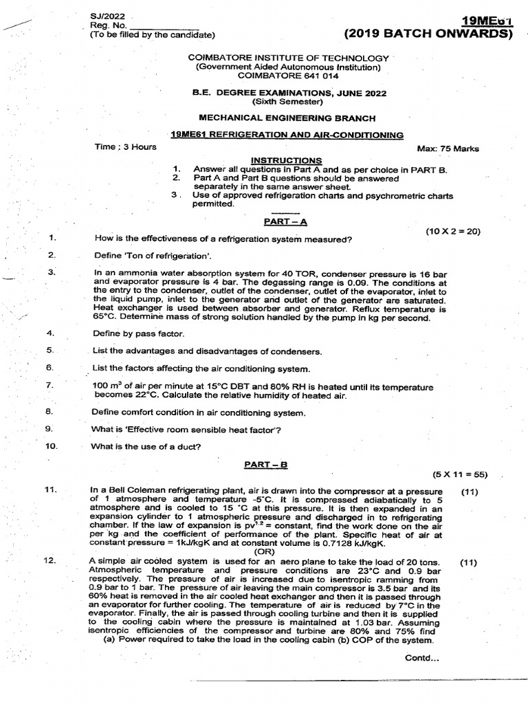 RAC Question Paper | PDF