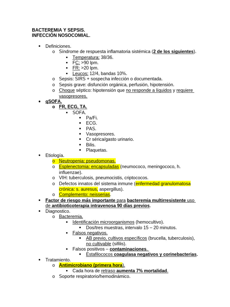 Bacteremia y Sepsis | PDF | Septicemia | Enfermedades y trastornos humanos