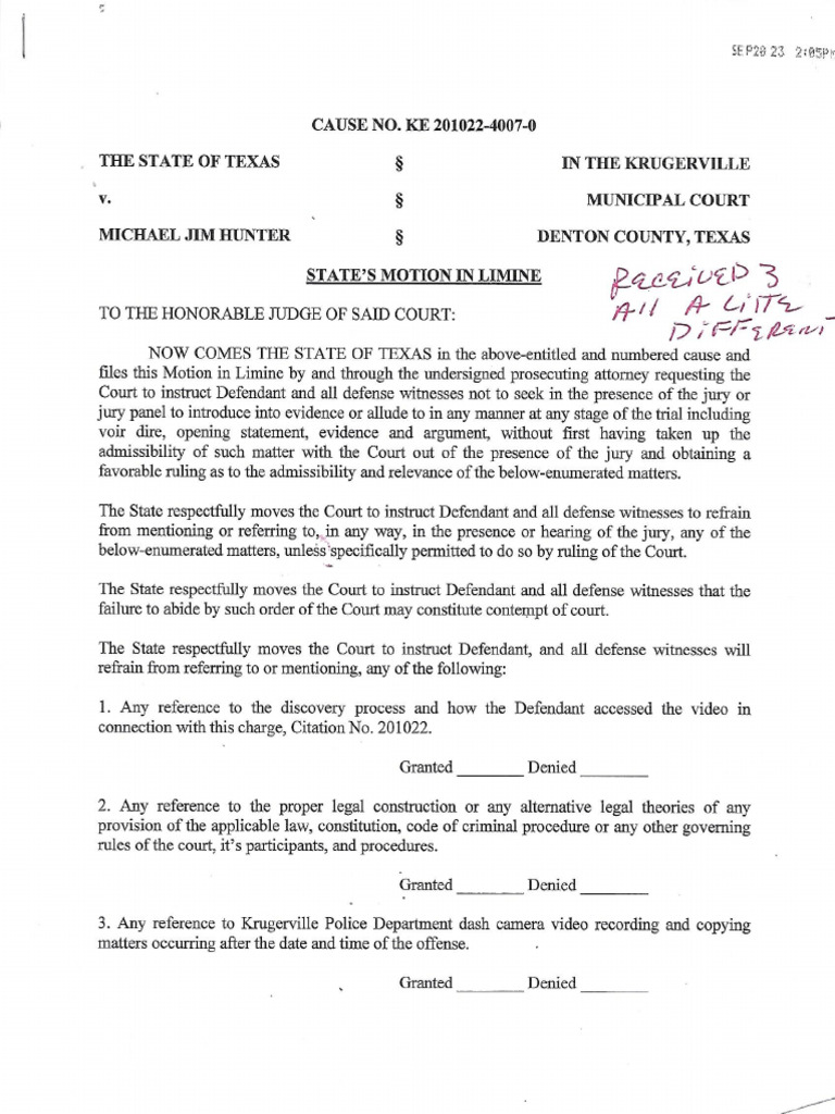 Motion in Limine | PDF