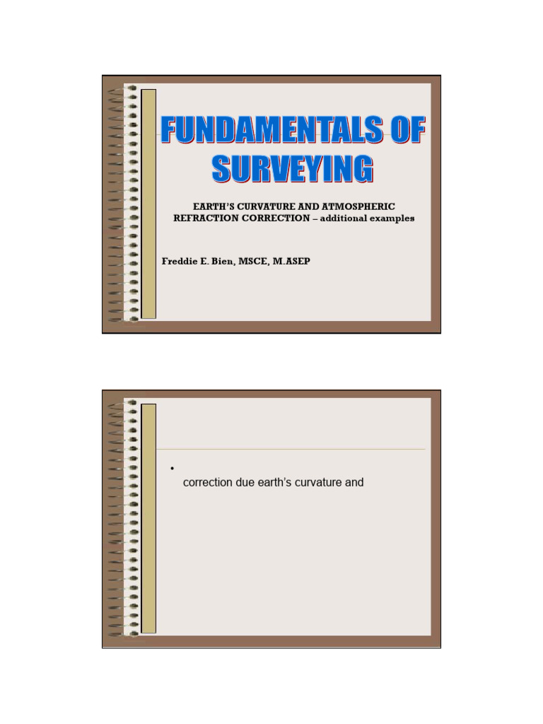 06 Lesson 6 Earth S Curvature Corrections Additional Examples r1 | PDF