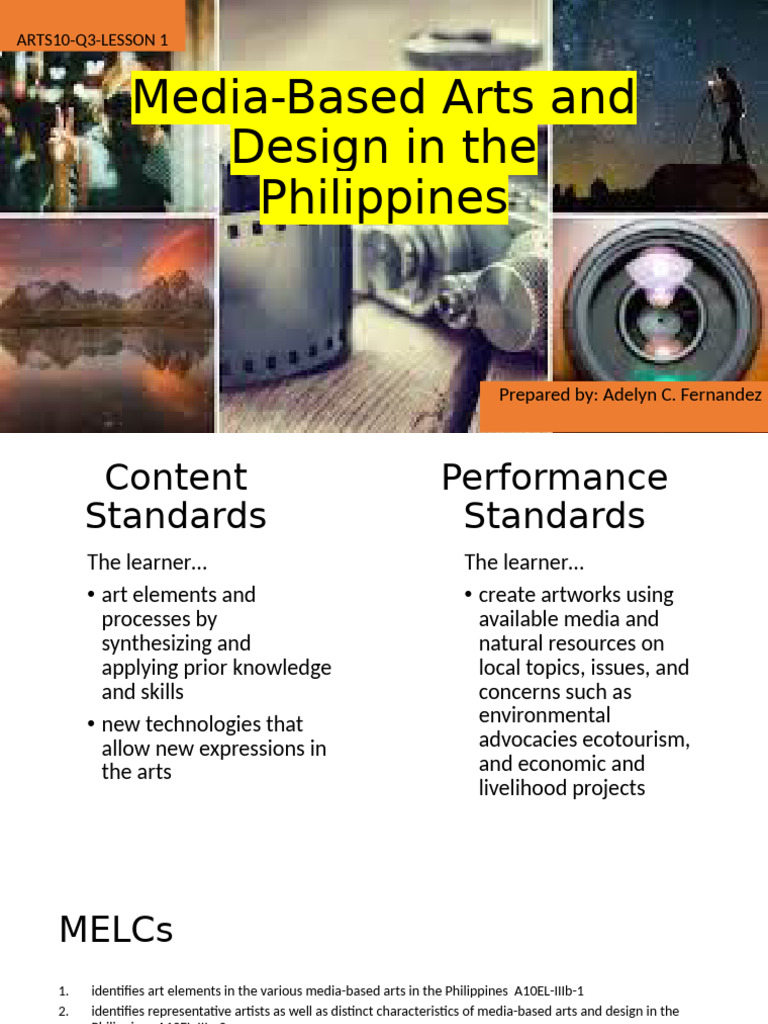 Arts10 q3 l1 Media Based Arts and Designs in The Philippines | PDF | Color | Vision