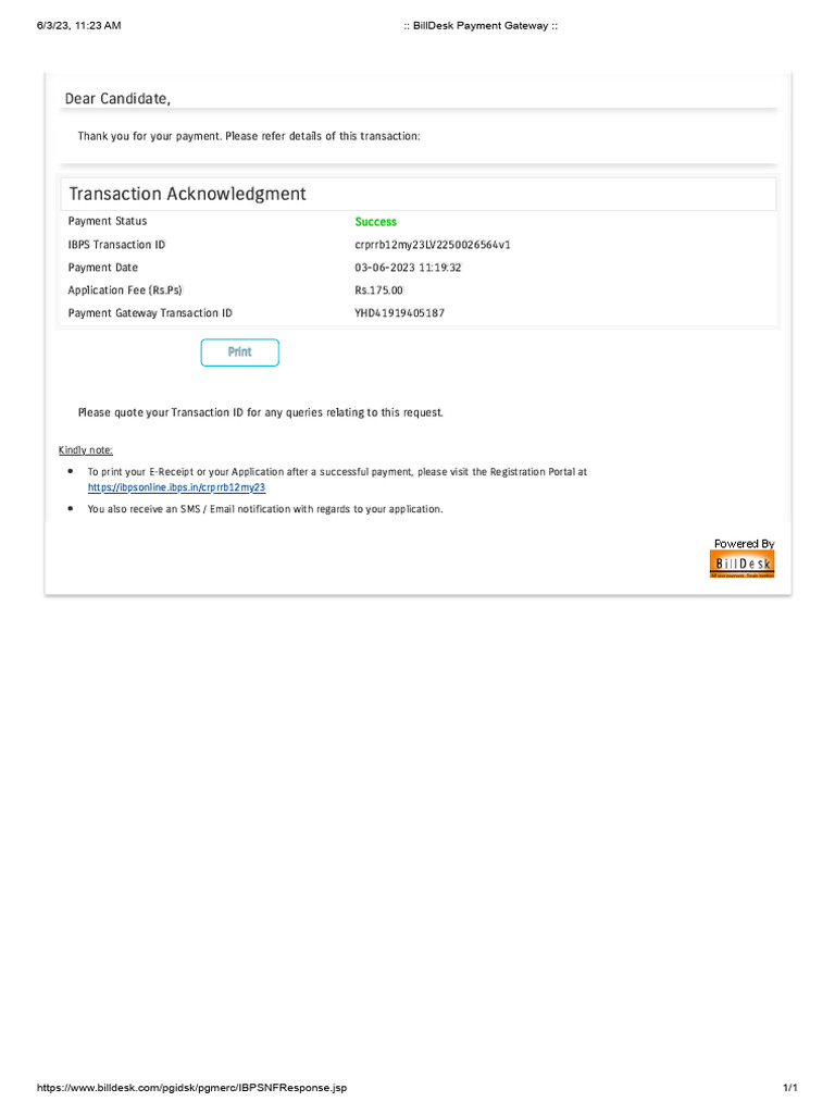 BillDesk Payment Gateway | PDF
