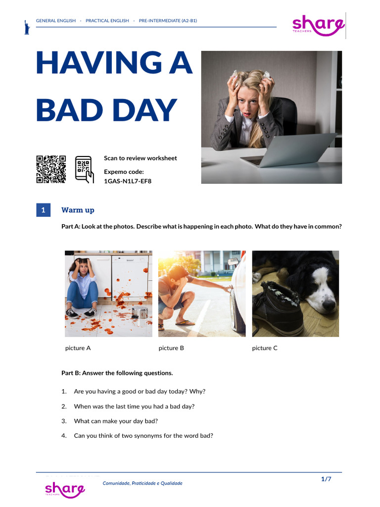 Coping with a Bad Day | PDF | Linguistics