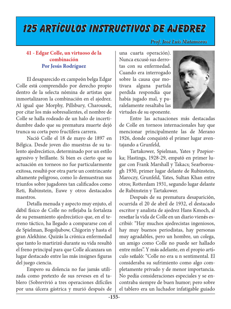41 - Edgar Colle, Un Virtuoso de La Combinación | PDF | Aperturas de ...