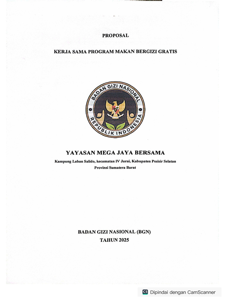 Proposal Mbg Pdf