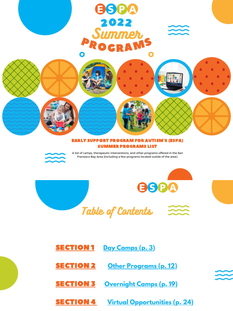 2022 ESPA Summer Programs List | PDF
