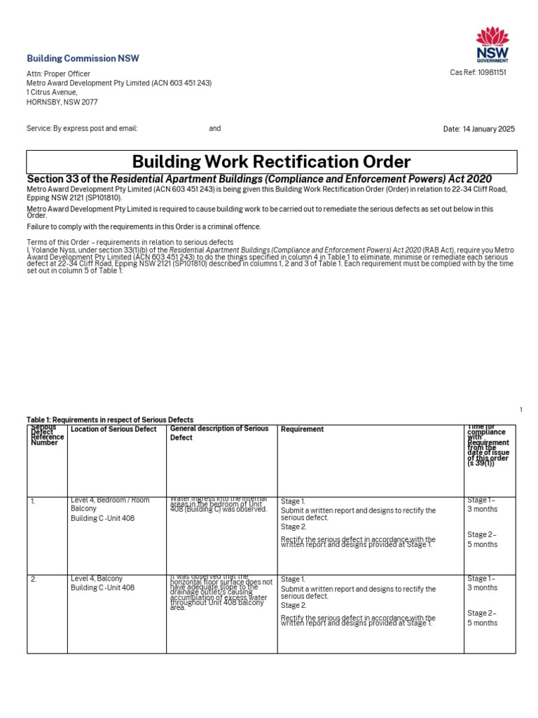 Building Work Order: Rectification | PDF | Basement | Roof