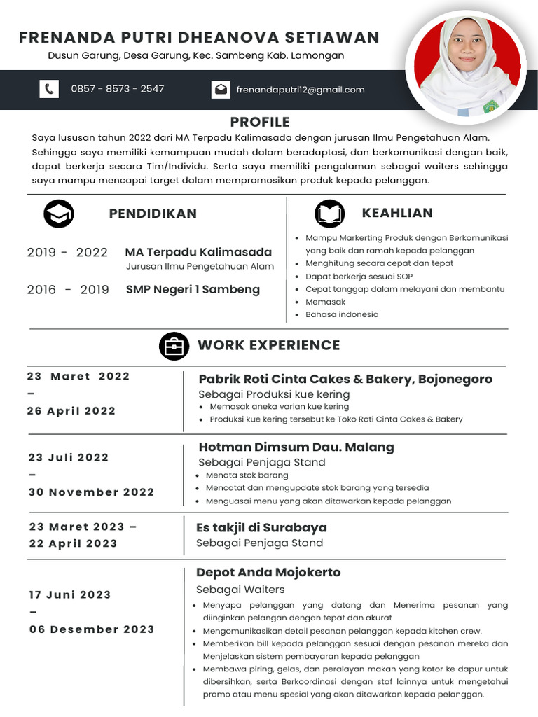 CV Frenanda Putri Dheanova Setiawan | PDF