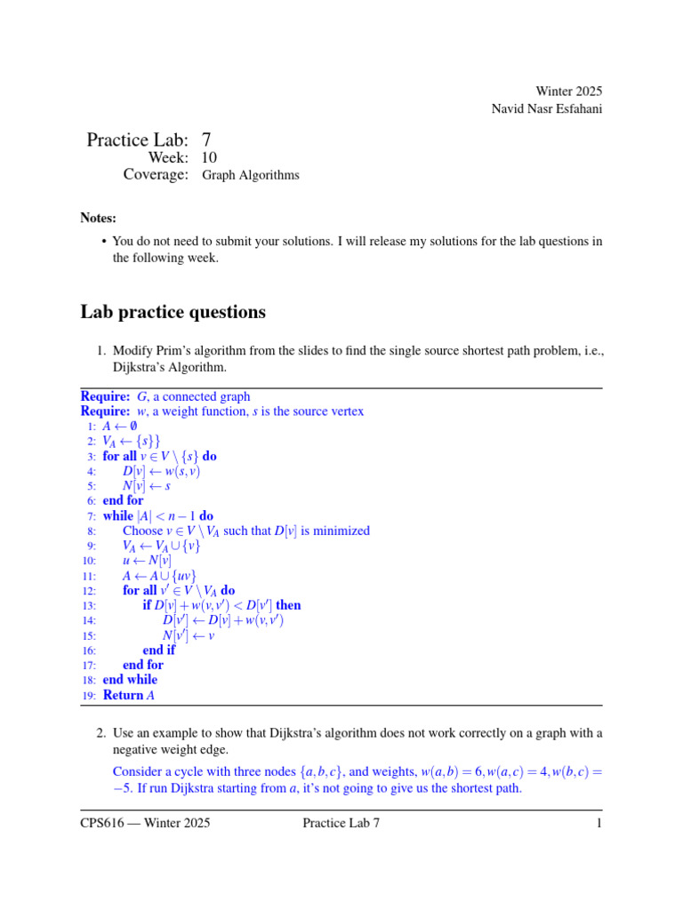 Lab7 Solution | PDF