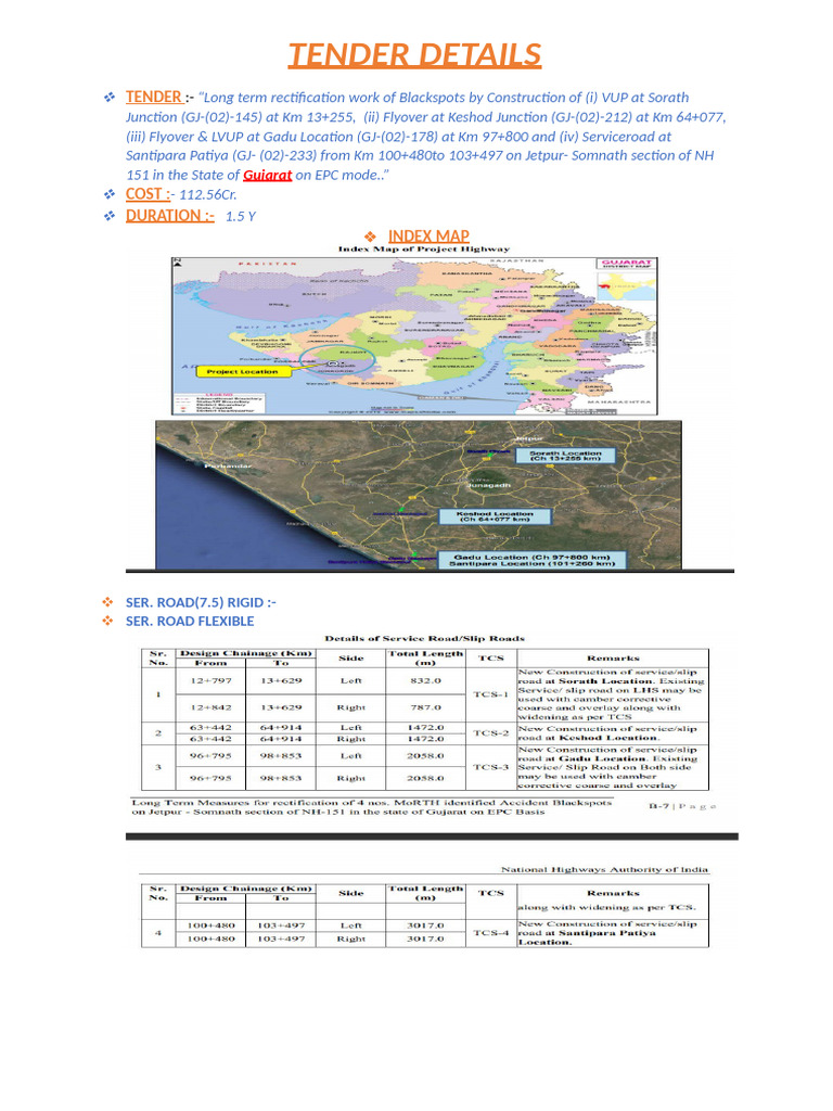 Tender Details-2024 Nhai 205128 1 | PDF