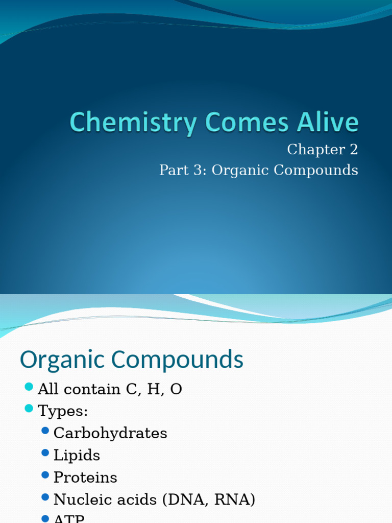 Ch. 2 Chemistry Part 3 | PDF | Proteins | Lipid