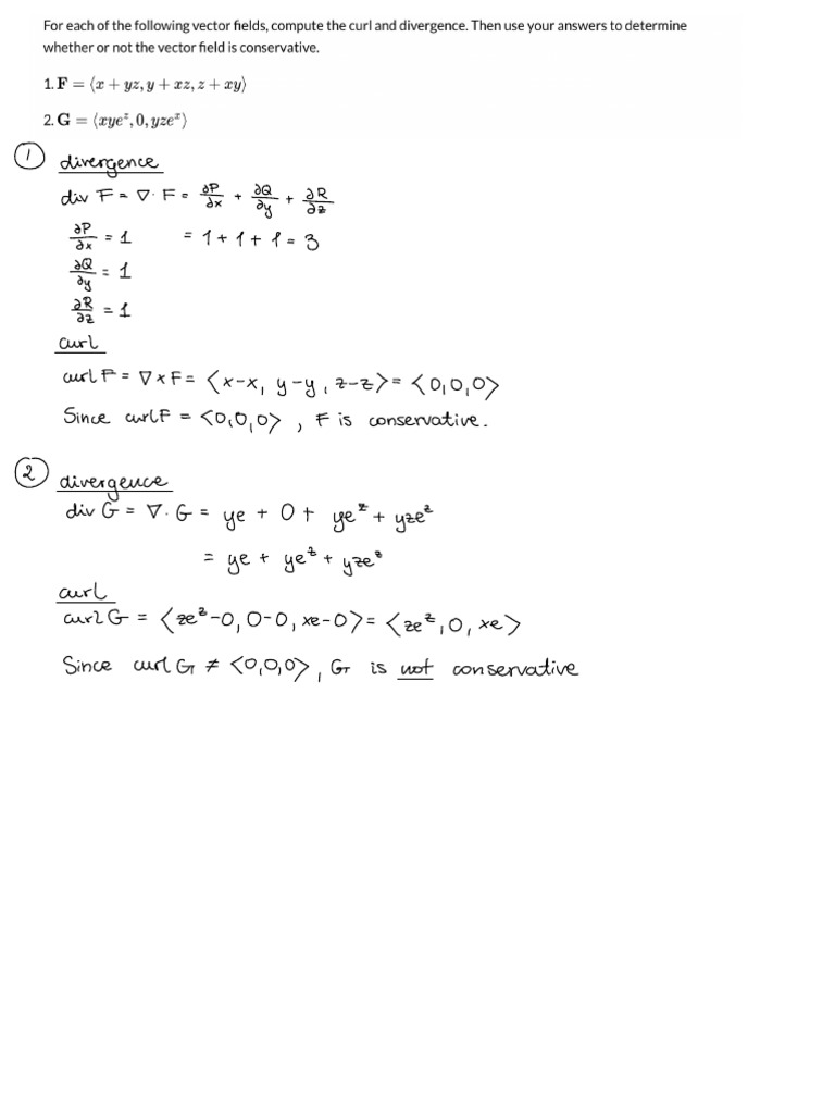 Calculus 3 Problem On Divergence and Curl | PDF