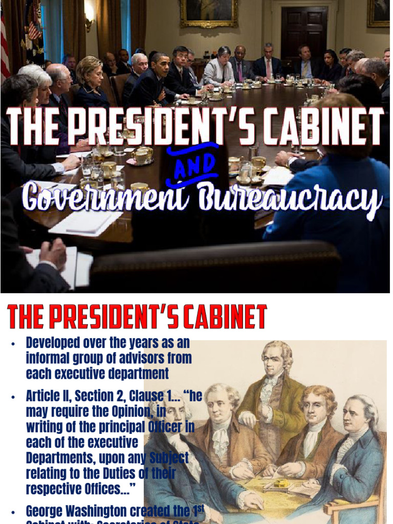 Cabinet's Role in U.S. Bureaucracy | PDF | The United States | Great ...