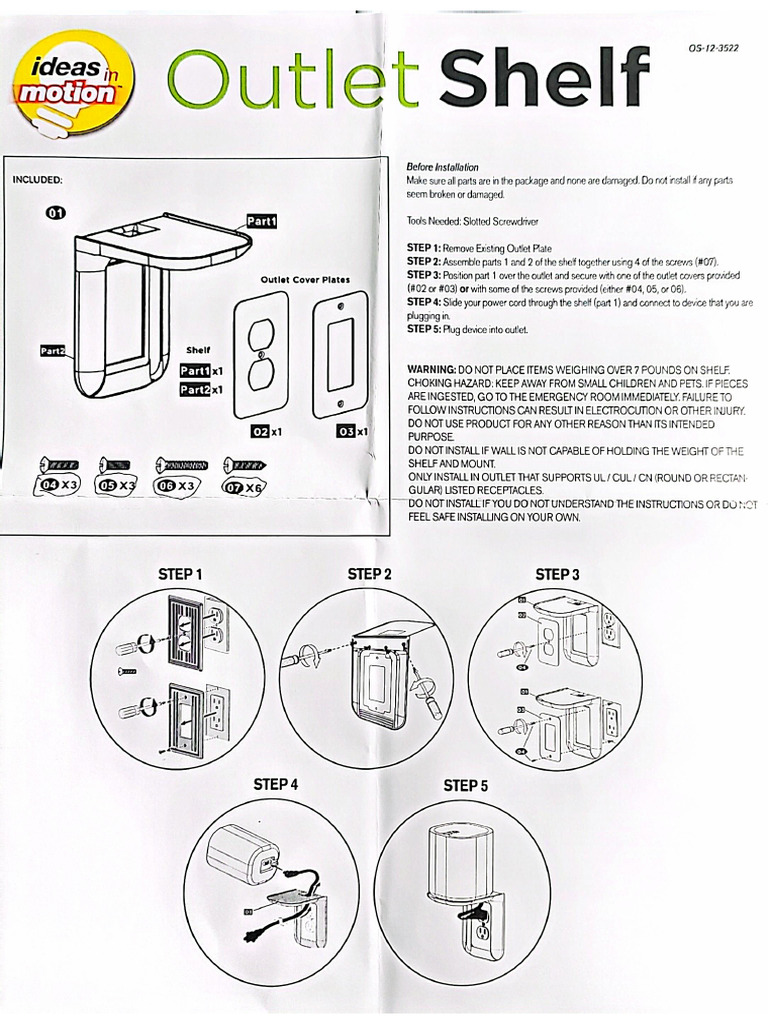 Ideas in Motion Outlet Shelf | PDF