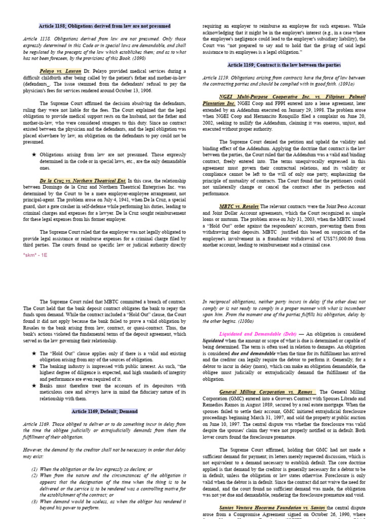 Oblicon Reviewer | PDF | Interest | Negligence