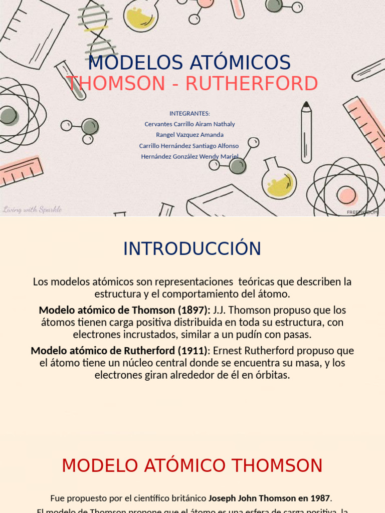 Modelos Atómicos | PDF | Átomos | Núcleo atómico