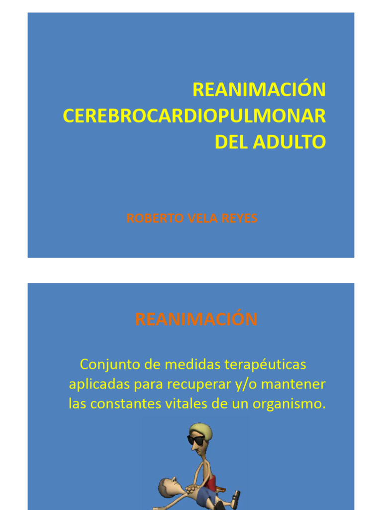 Reanimación Cerebrocardiopulmonar.22222 | PDF | Reanimación cardiopulmonar | Medicina