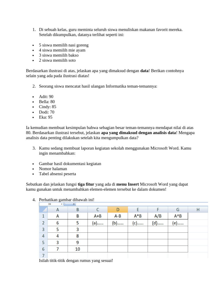 Soal Essay ASAT kelas 7 2025 | PDF