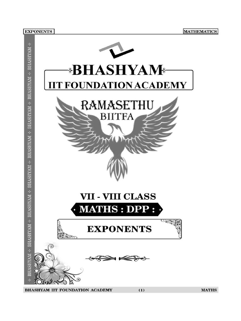 Vii Viii Exponents (400 Copies) | PDF