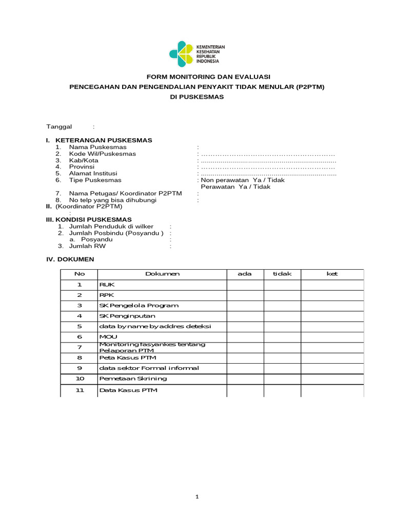 Form Monev PTM | PDF