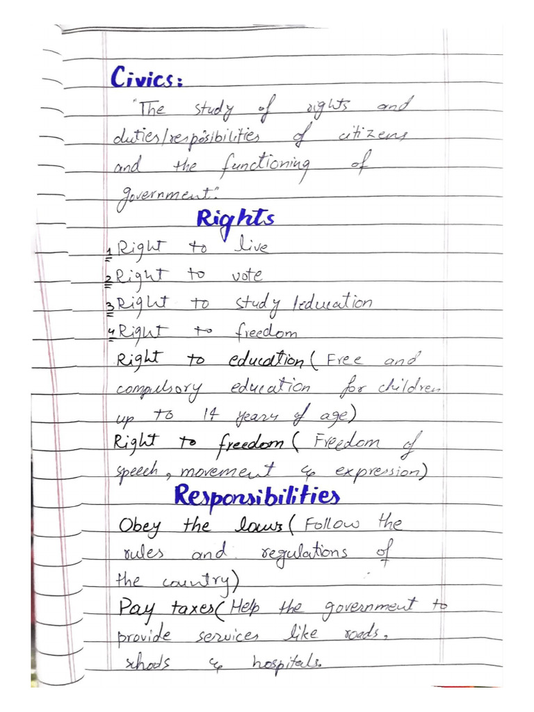Civics Notes | PDF
