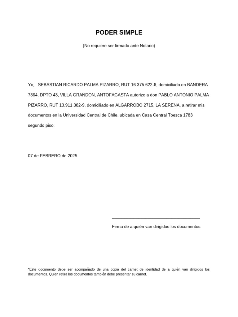 Poder Simple Ejemplo | PDF