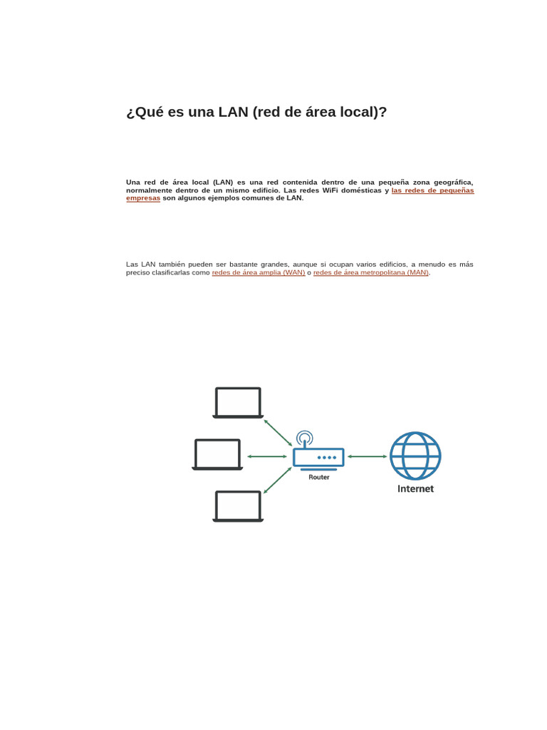 Qué es una red de área local (LAN) | PDF | Red de computadoras ...