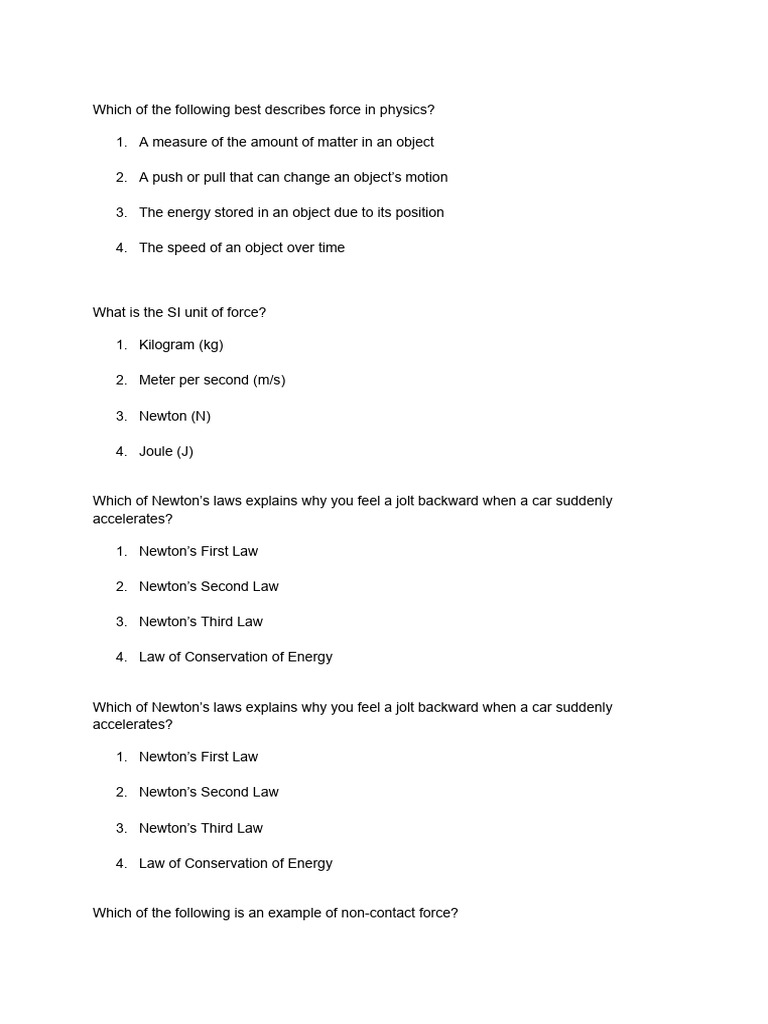Newton's Law and Force | PDF