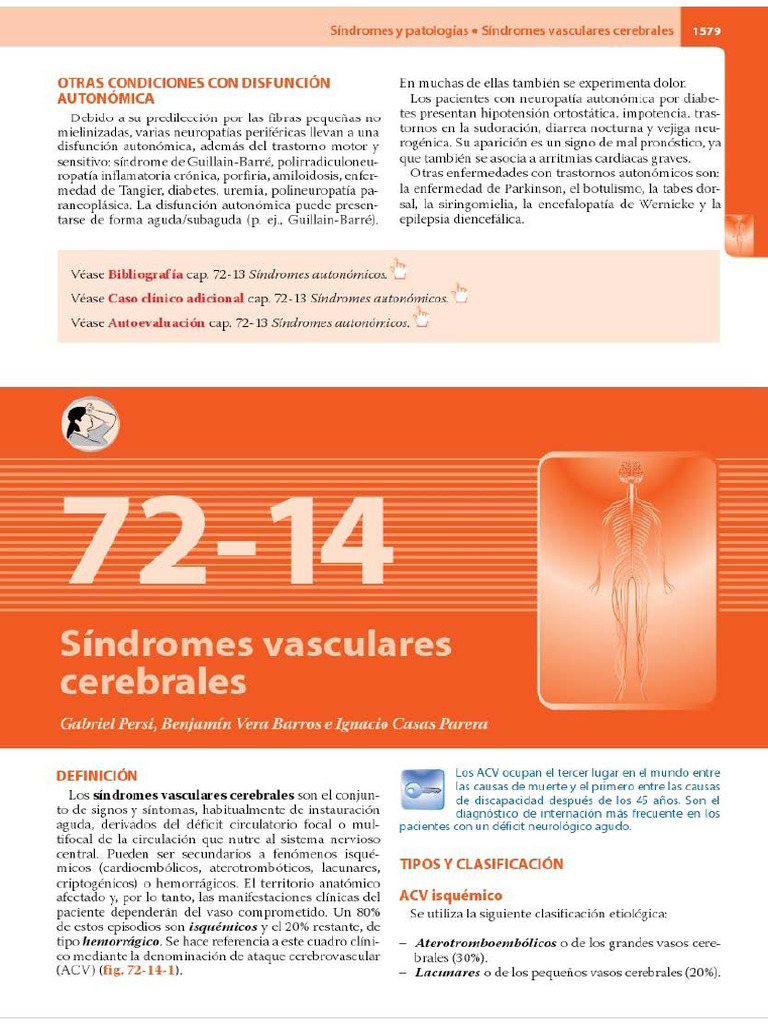Sindromes Vasculares y Punción Lumbar | PDF | Carrera | Neurología