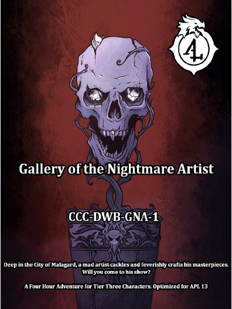 CCC-DWB-GNA-1 Gallery of The Nightmare Artist | PDF | Dungeons & Dragons | Wizards Of The Coast