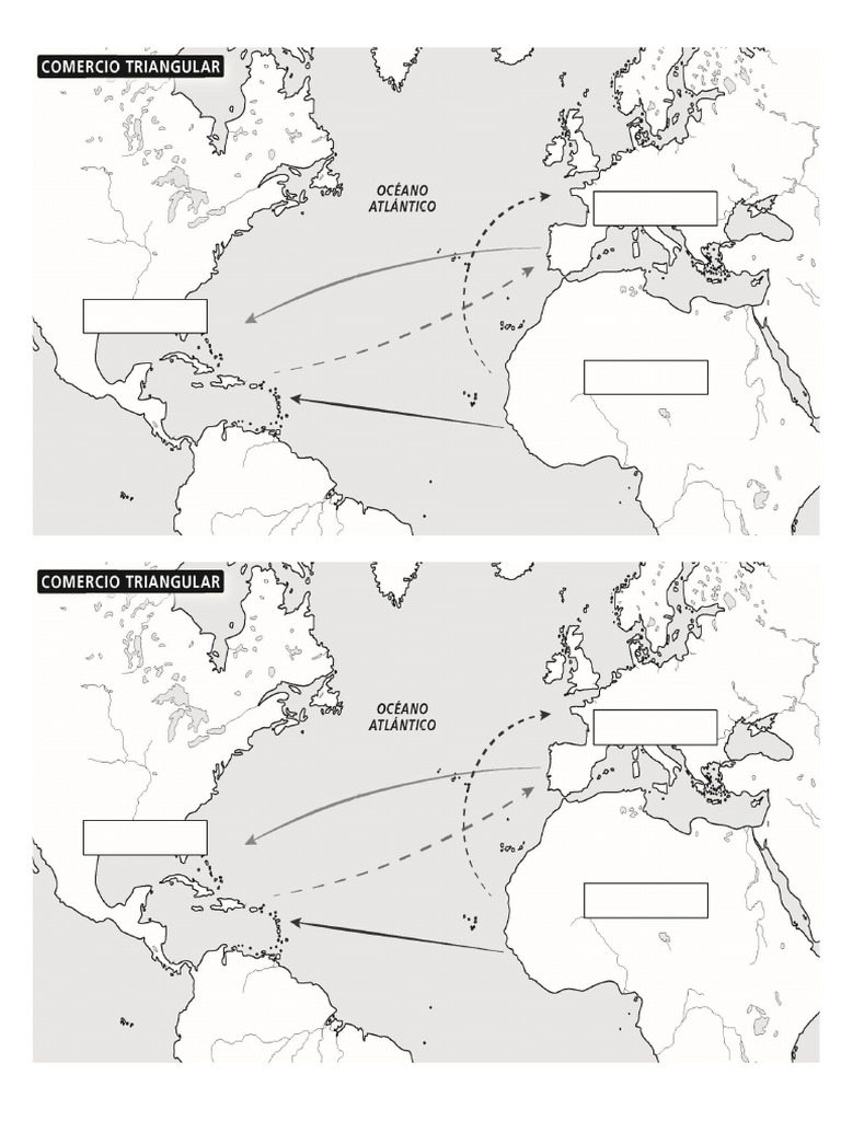 Mapa para Colorear Del Comercio Triangular | PDF