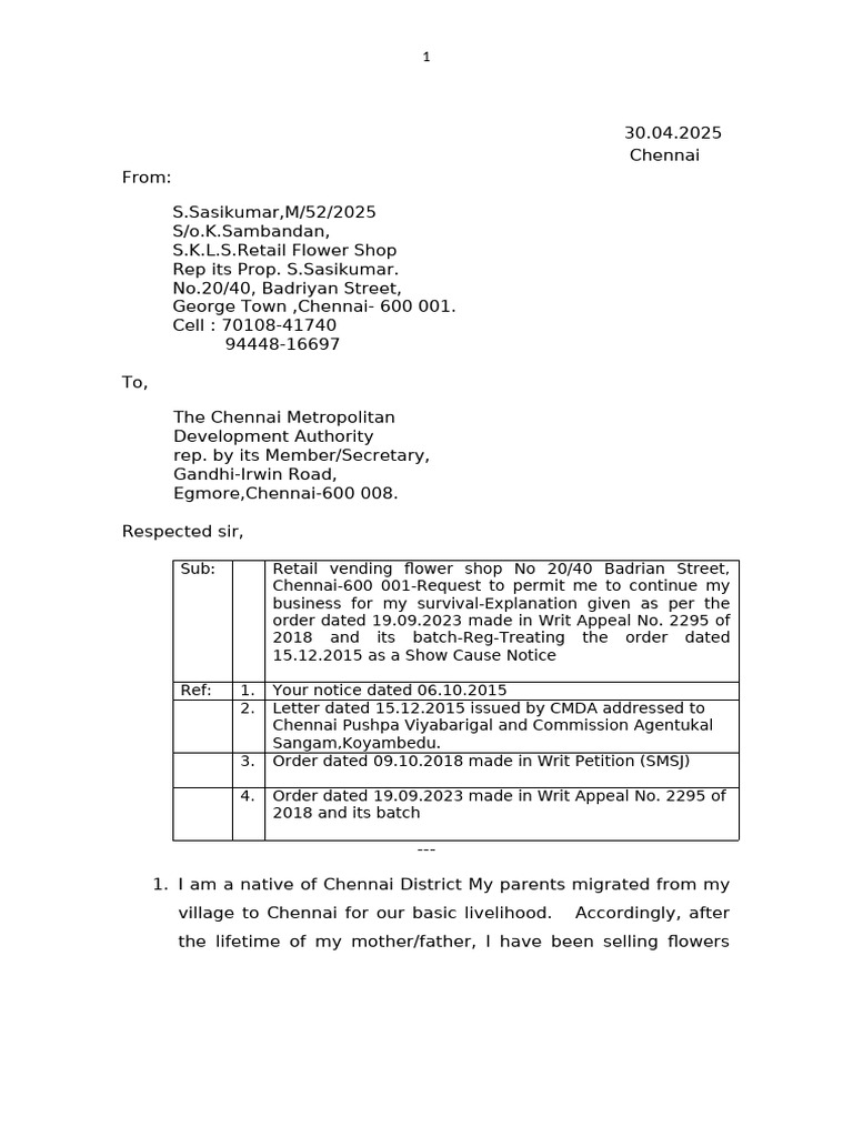 5 Sasikumar - Skls Retail Flower Shop | PDF | Appeal | Judiciaries