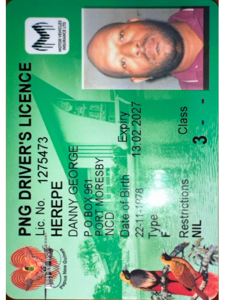 Danny George Herepe License | PDF