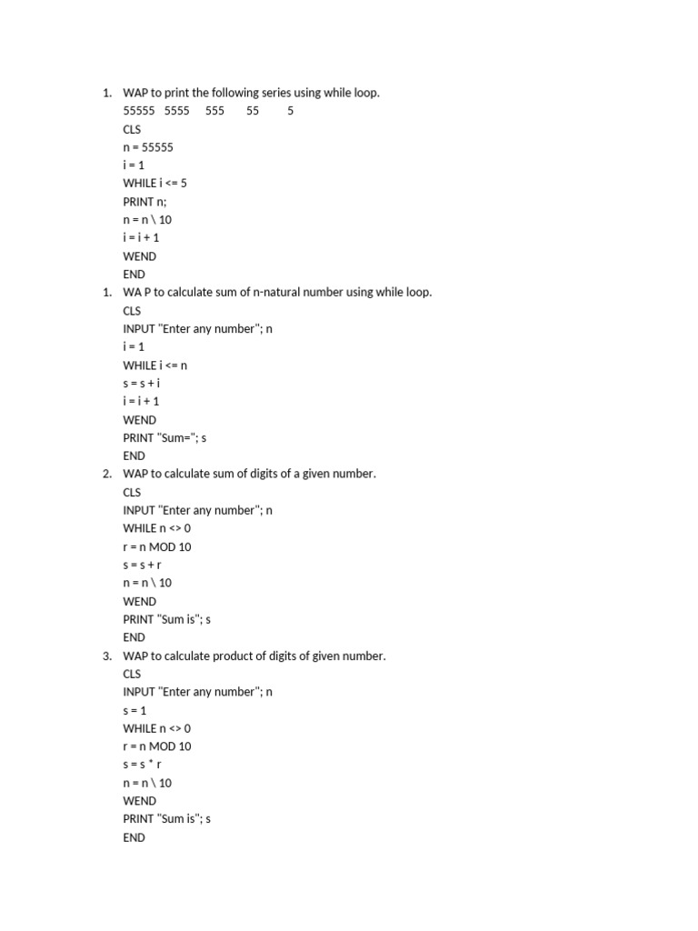 Class 9 Qbasic | PDF