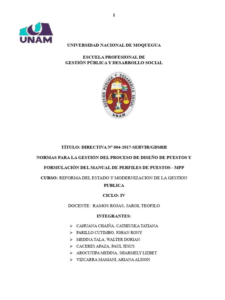 Manual de Perfiles de Puestos | PDF | Gestión de recursos humanos ...