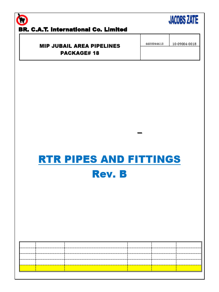 44613-CAT-MR-016 Rev. B RTR | PDF | Specification (Technical Standard) | Sanitary Sewer