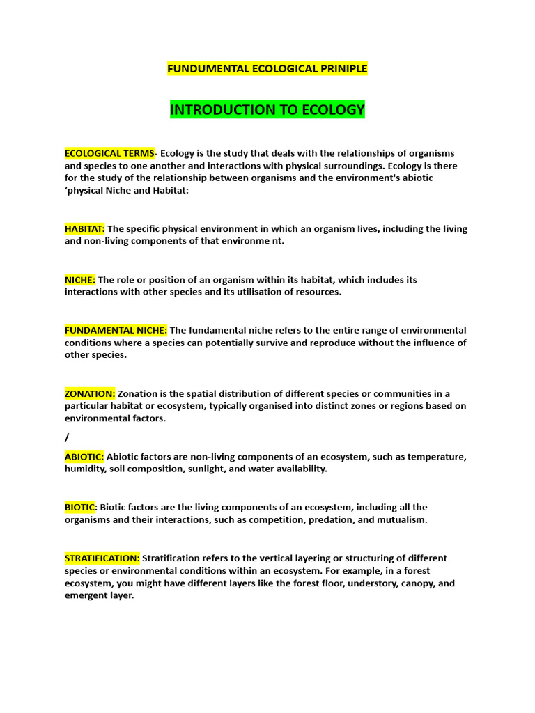 Envirnmental Science Unit 1 Module 1 | PDF | Eutrophication | Ecosystem